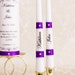 Purple Wedding Unity Candle Set, Modern Wedding Candles Set ...
