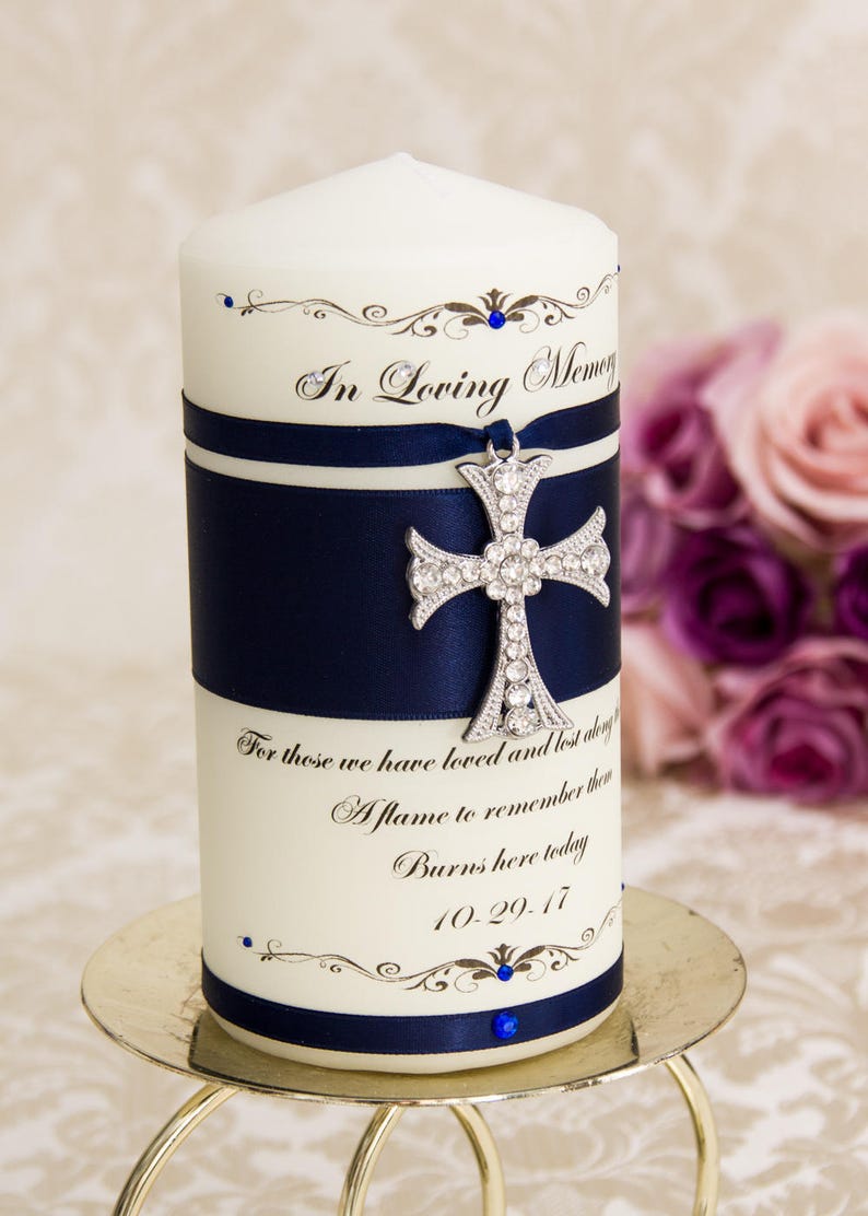 Memorial vela memoria personalizada vela boda memorial velas - Etsy España
