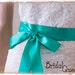 DEEP TURQUOISE Bridal Sash, Satin Ribbon Sash, Wedding Sash, Satin ...