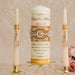Gold Unity Candle Set Gold Wedding Unity Candles Gold Wedding Candle ...