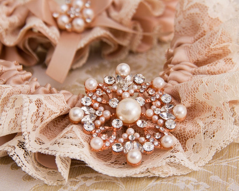 Rose Gold Wedding Accessories Set Flower Girl Basket Wedding - Etsy