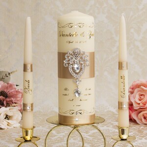 Gold Wedding Unity Candles , Gold Wedding Candles, Champagne Wedding ...