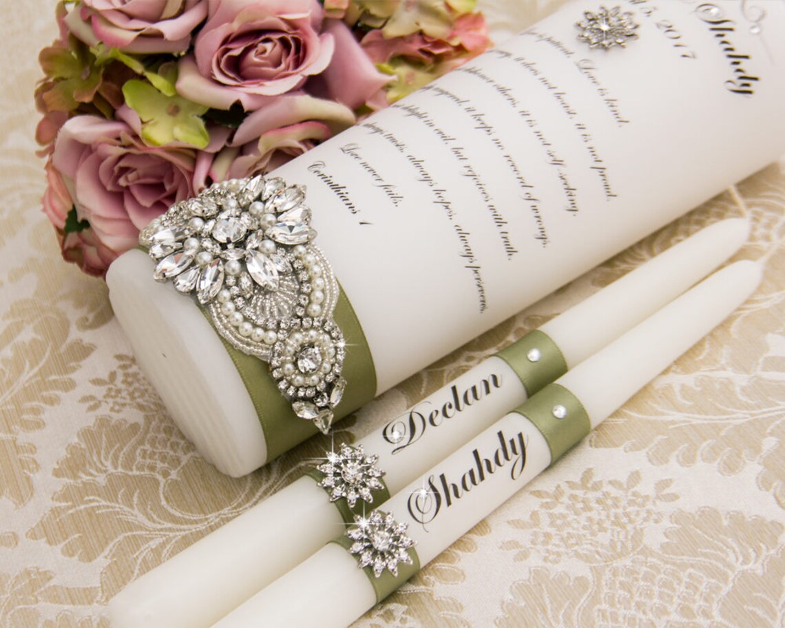 Unity Candle Set Personalized Unity Candle Wedding Candles | Etsy