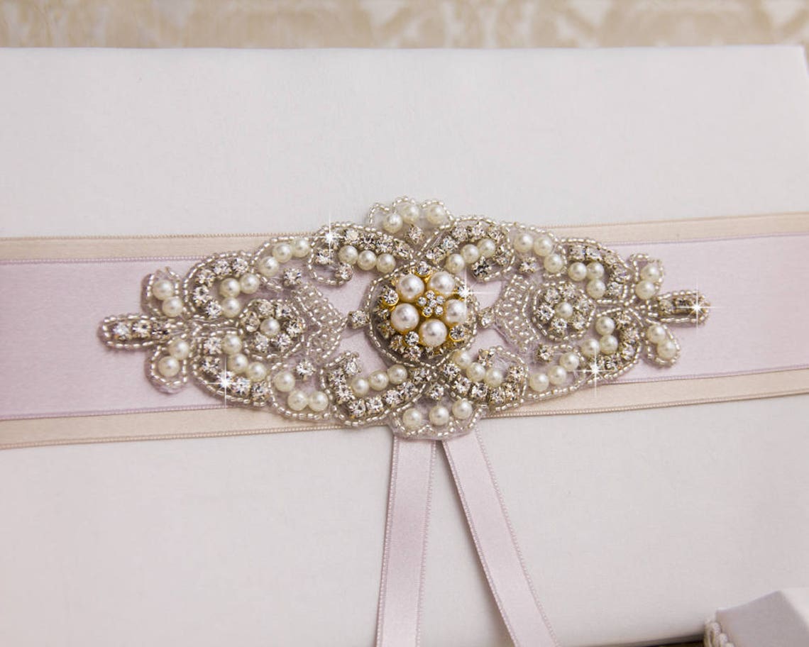 Gold Champagne Wedding Guest Book Pen Pen Holder Crystal - Etsy