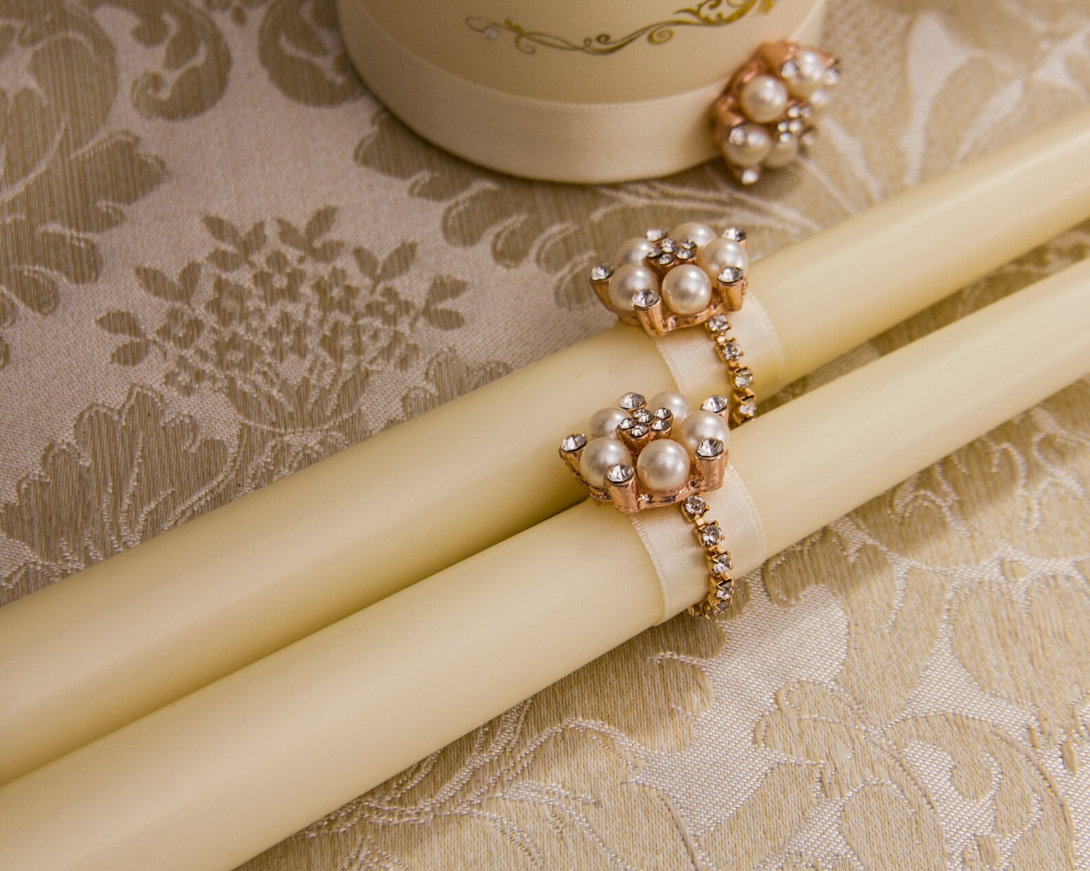 Rose Gold Personalized Wedding Unity Candle Set, Gold Unity Candles ...