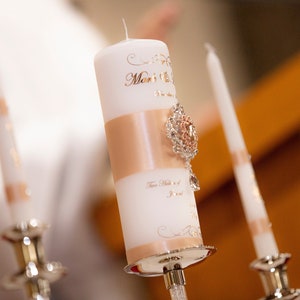 Rose Gold Wedding Unity Candle Set, Rose Gold Unity Candle Set ...