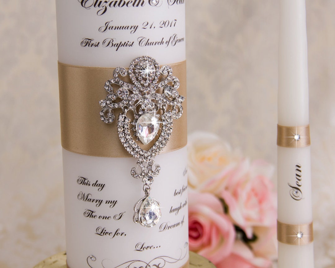 Wedding Unity Candle Set, Unity Candles Set, Personalized Unity Candles ...