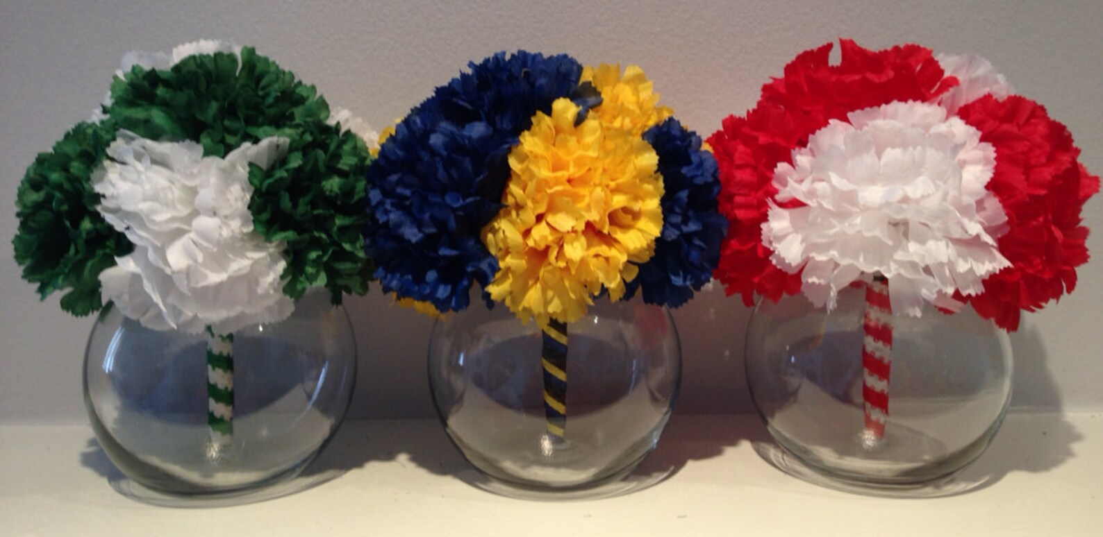 Graduation Party Centerpiece - Graduation Floral Decor - School Colors ...