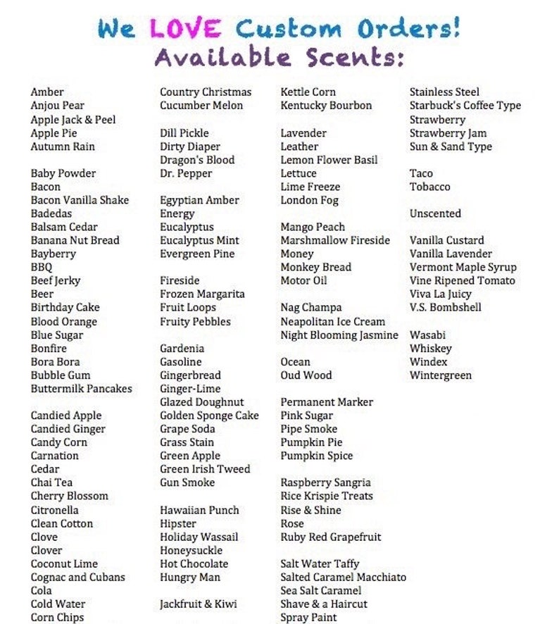 Fragrance List For Candles Soap Etsy fragrance-list-for-candles-soap-etsy