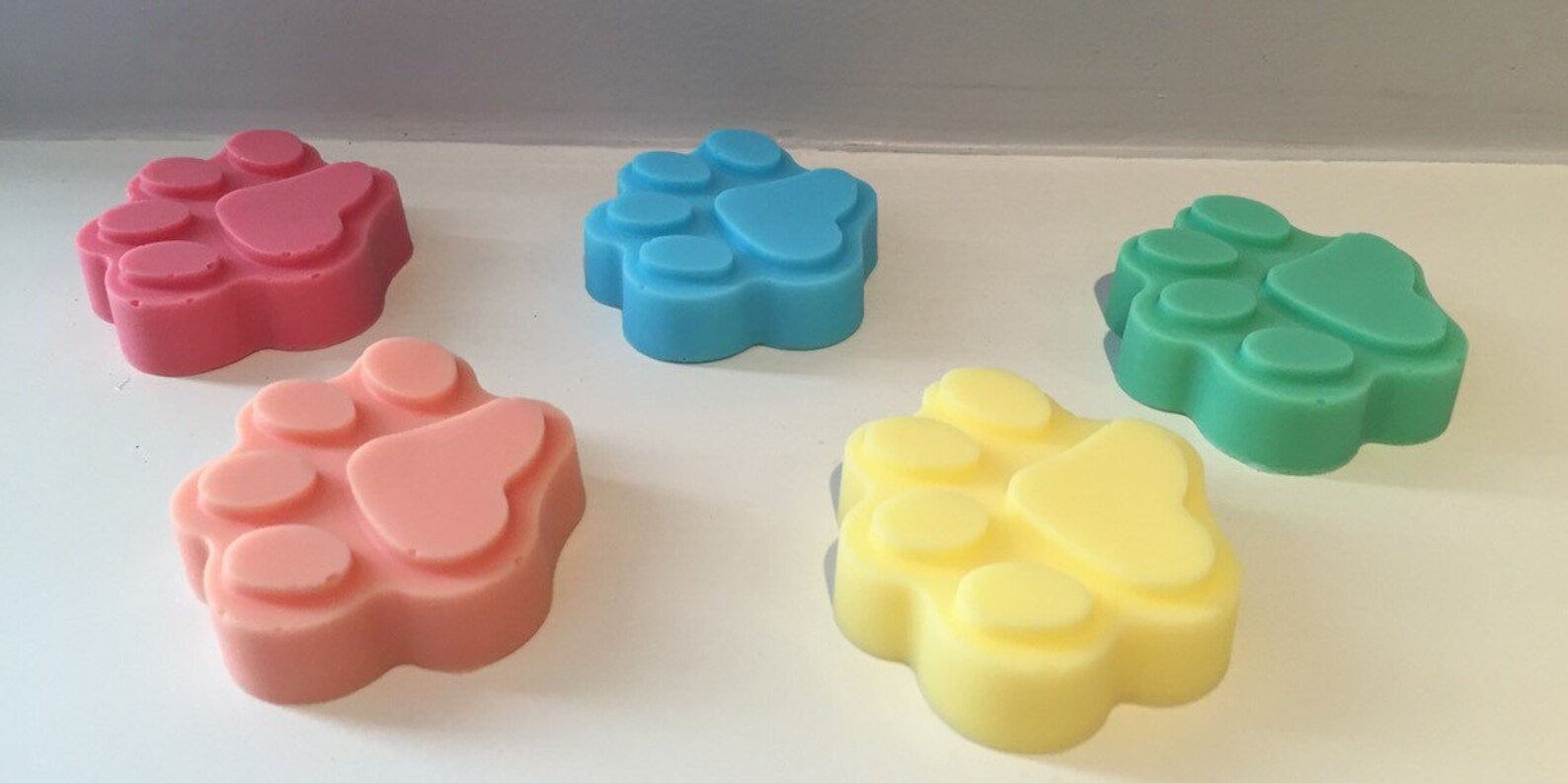 Paw Print Soaps / Paw Print Soap Set / Mini Guest Soap / Set of 5 - 1 ...