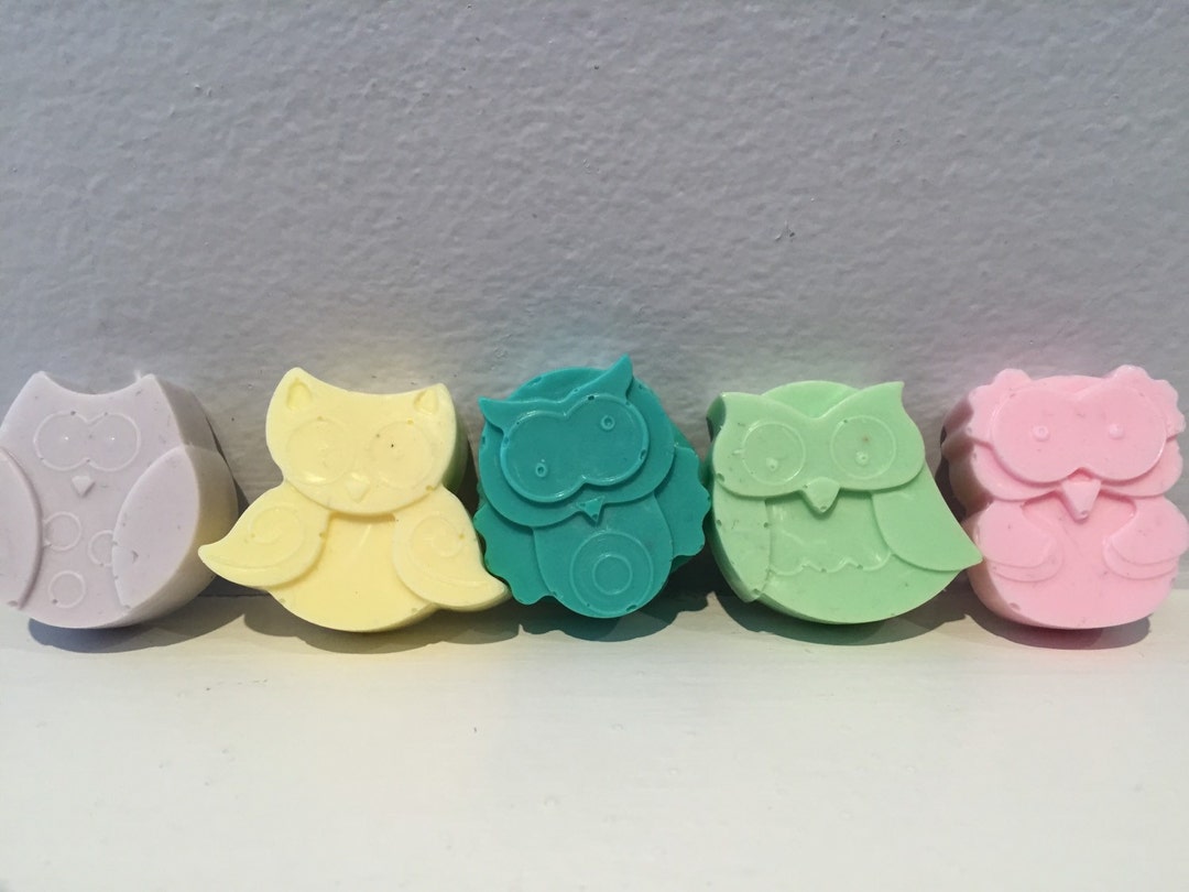 Owl Soaps / Owl Soap / Mini Guest Soap / Set of 5/ 0.5 Oz Soaps / Goat ...