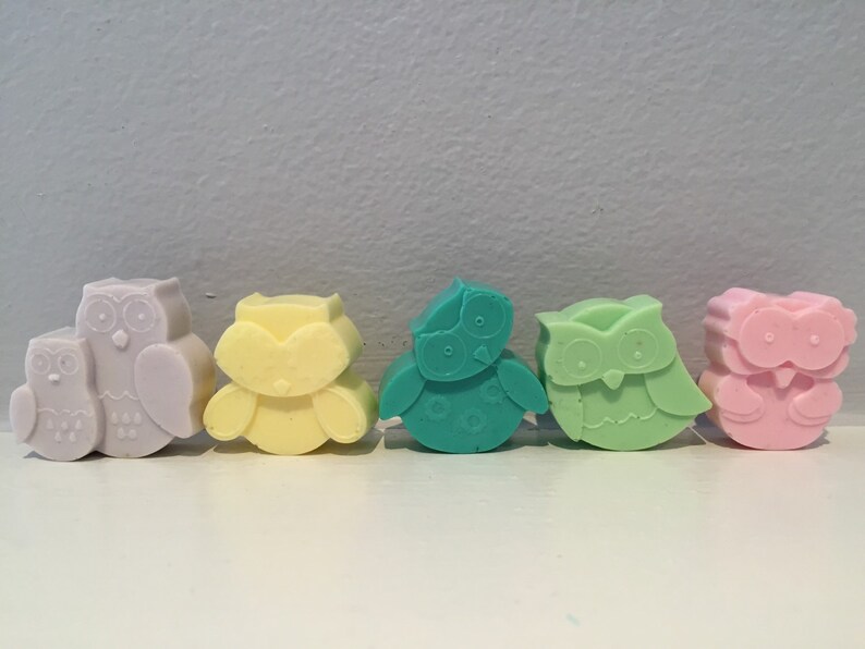 Owl Soaps / Owl Soap / Mini Guest Soap / Set of 5/ 0.5 Oz Soaps / Goat ...