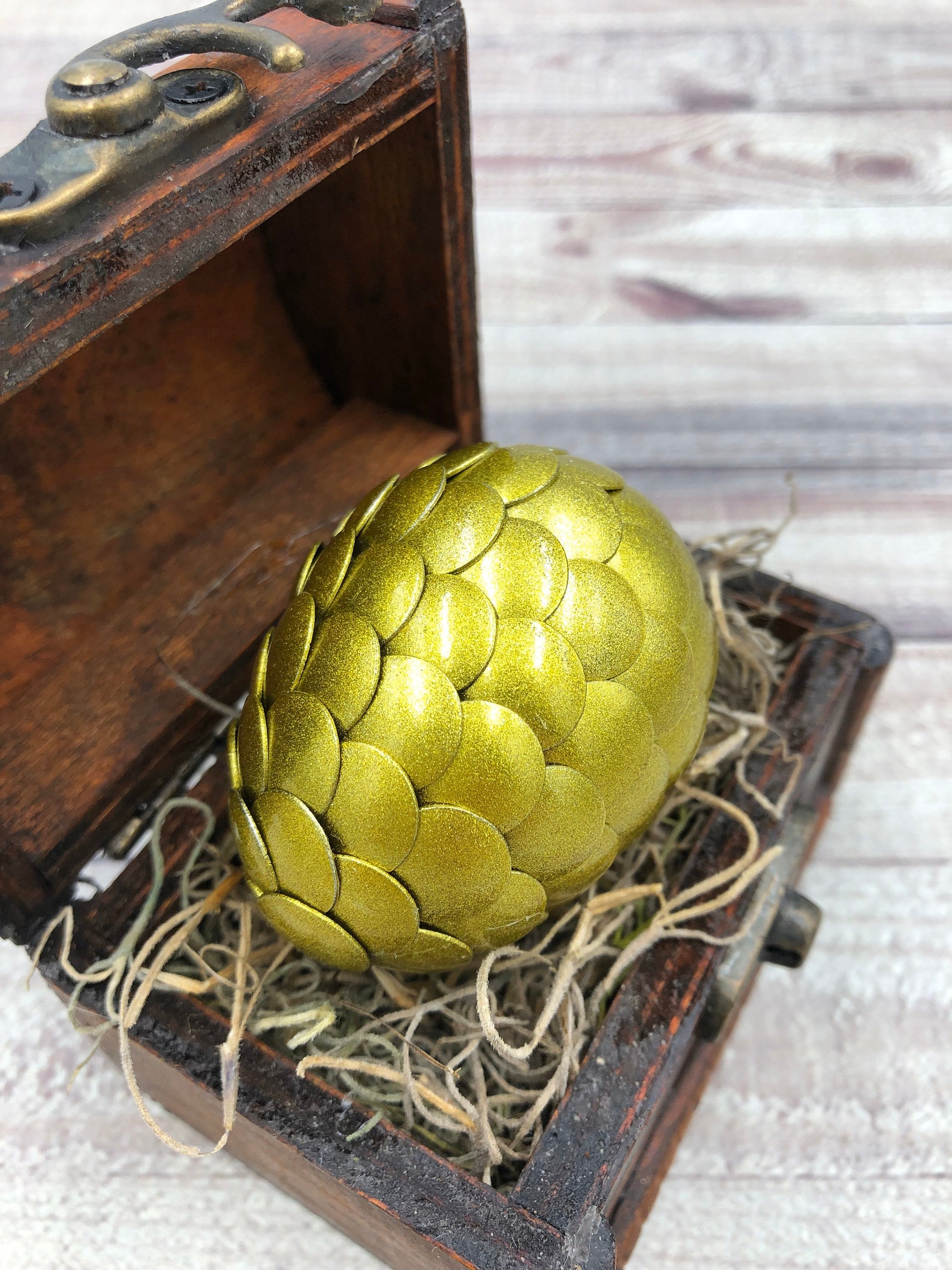 Dragon Egg With Box - Dragon Egg With Chest - Dragon Egg Decor - Dragon ...