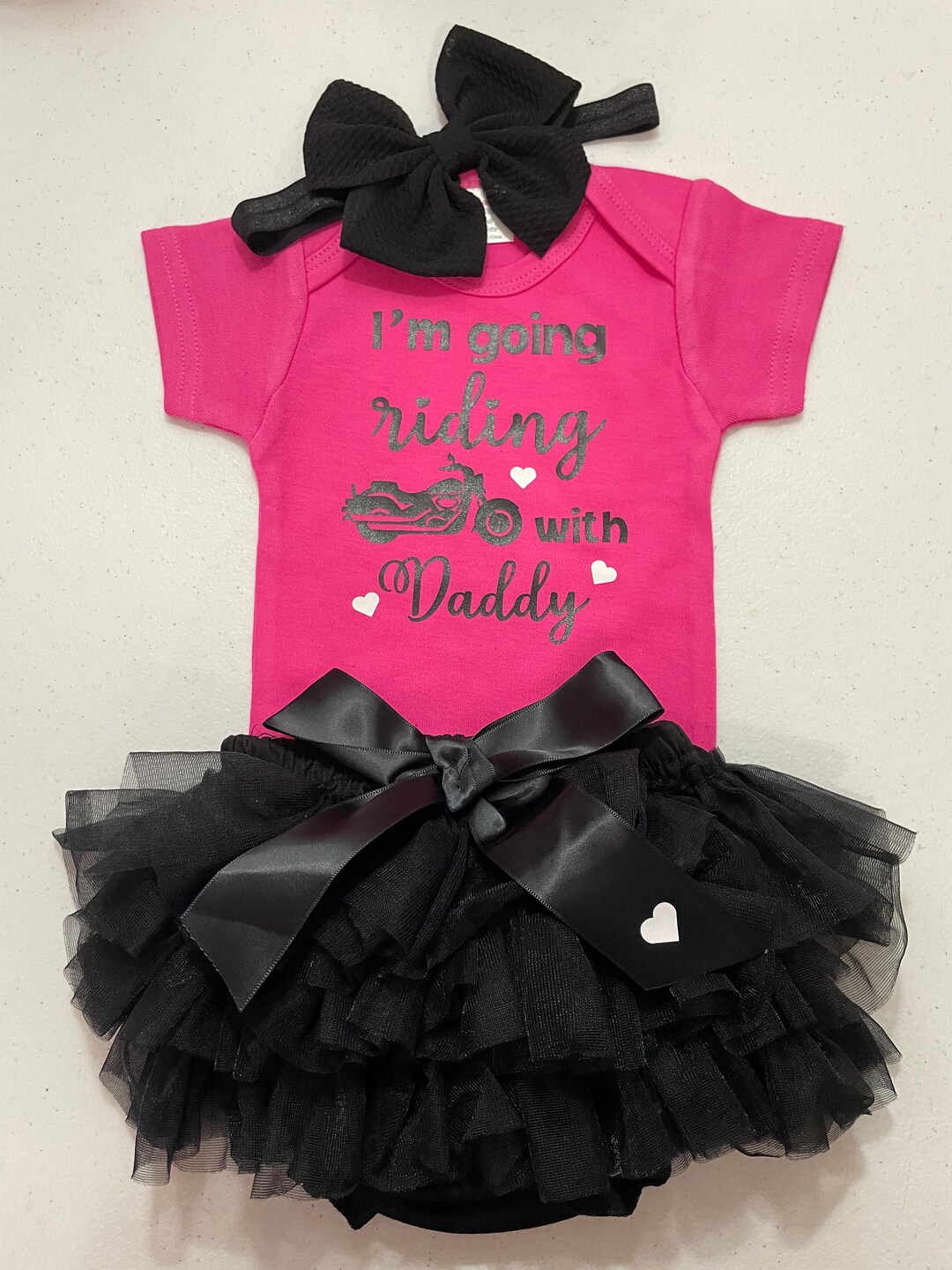 Baby Girl Biker Outfit, Baby Girl Motorcycle Outfit, Biker Baby Outfit ...