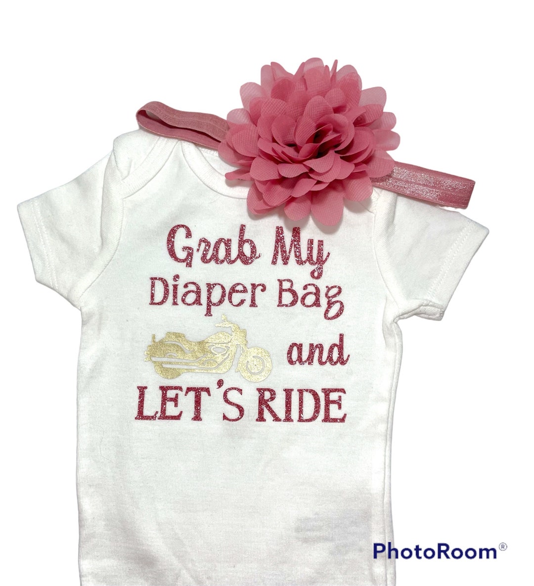 Baby Girl Biker Outfit, Baby Girl Motorcycle , Baby Girl Personalized ...