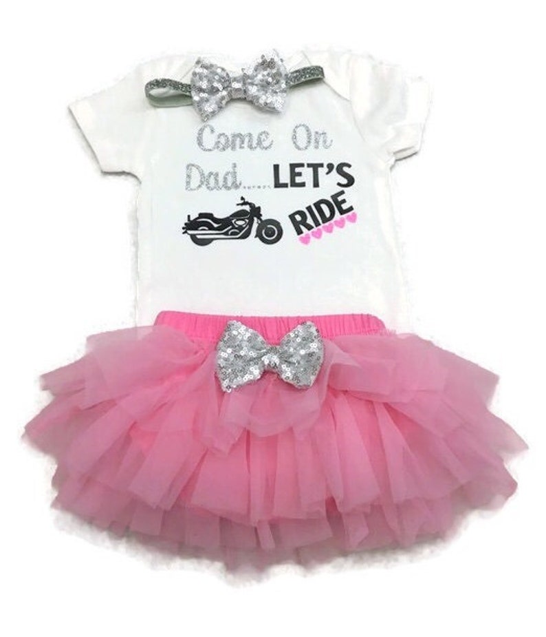 Baby Girl Biker Outfit, Baby Girl Motorcycle Outfit, Daddy’s Biker Babe ...