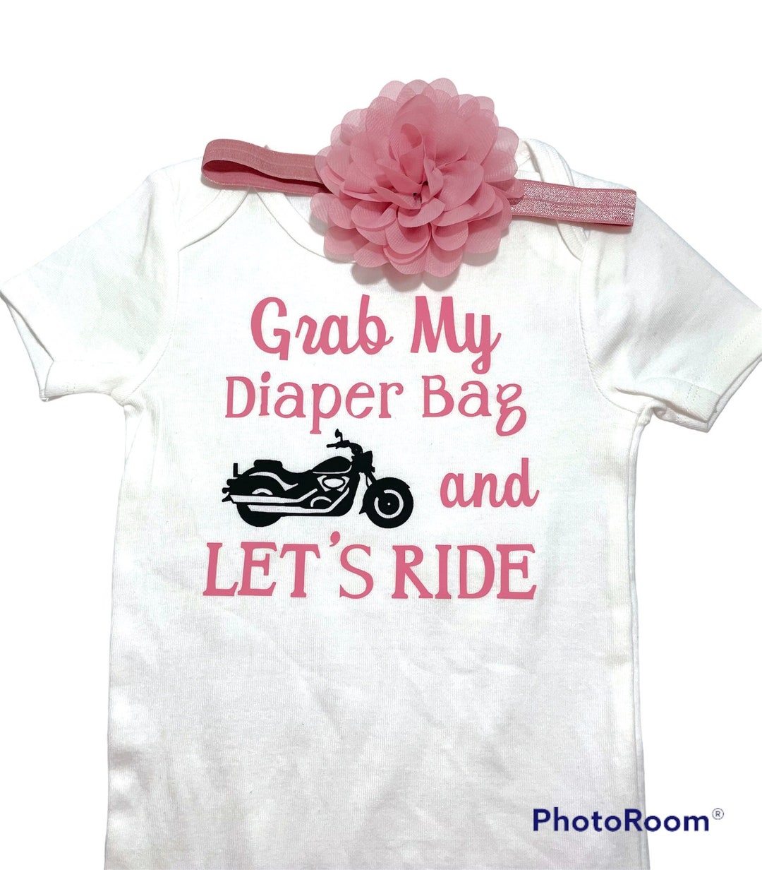 Baby Girl Biker Outfit, Baby Girl Motorcycle , Baby Girl Personalized ...