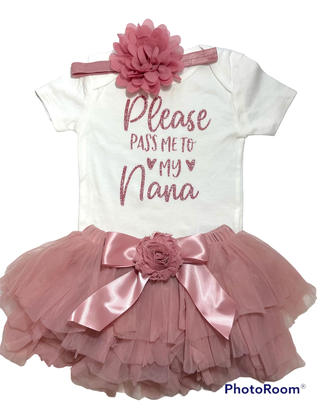 Please Pass Me to Nana, Baby Girl Nana Outfit, Gender Reveal for Girl, Nana Bodysuit - Etsy