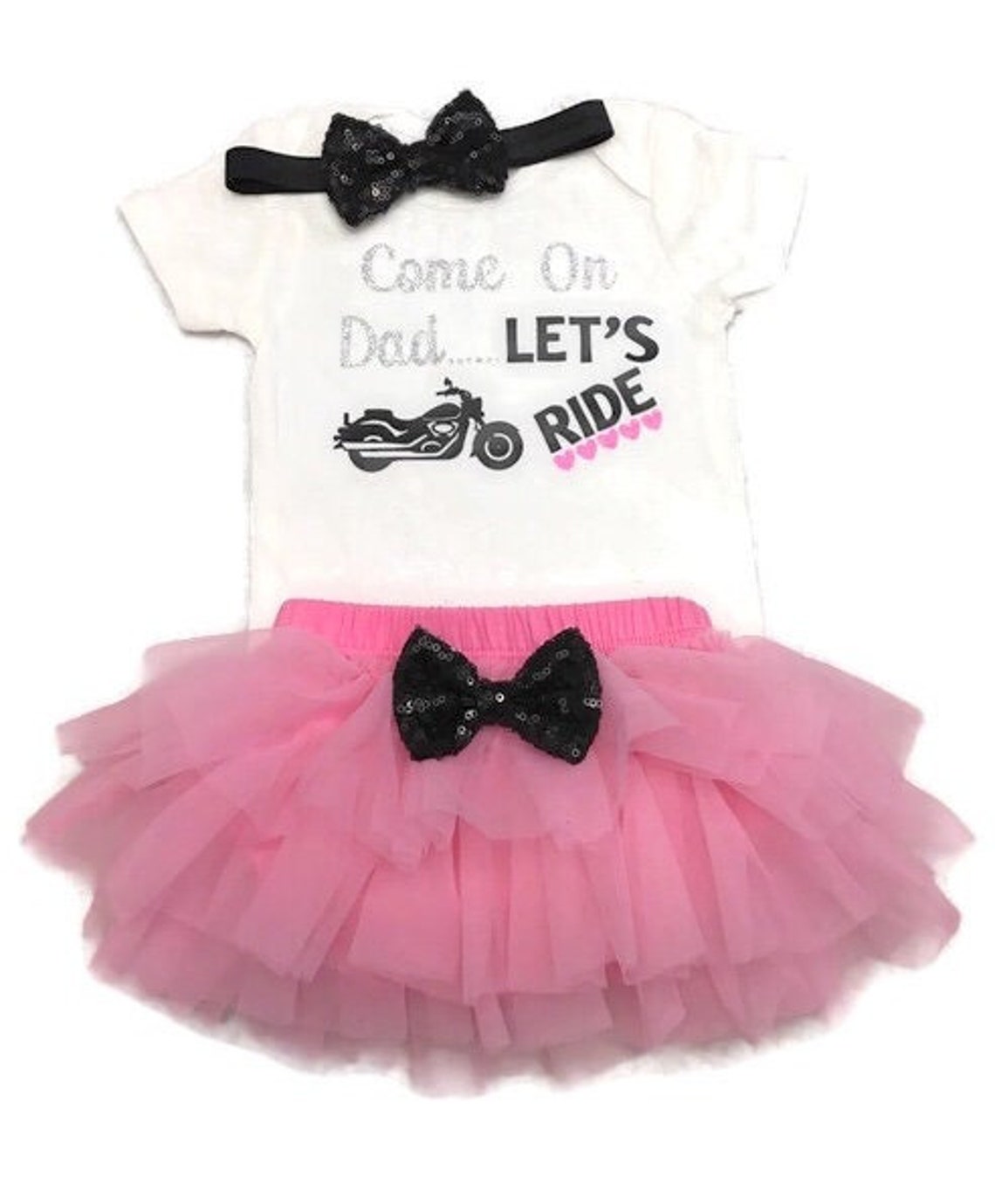 Baby Girl Biker Outfit Baby Girl Motorcycle Outfit Daddys | Etsy