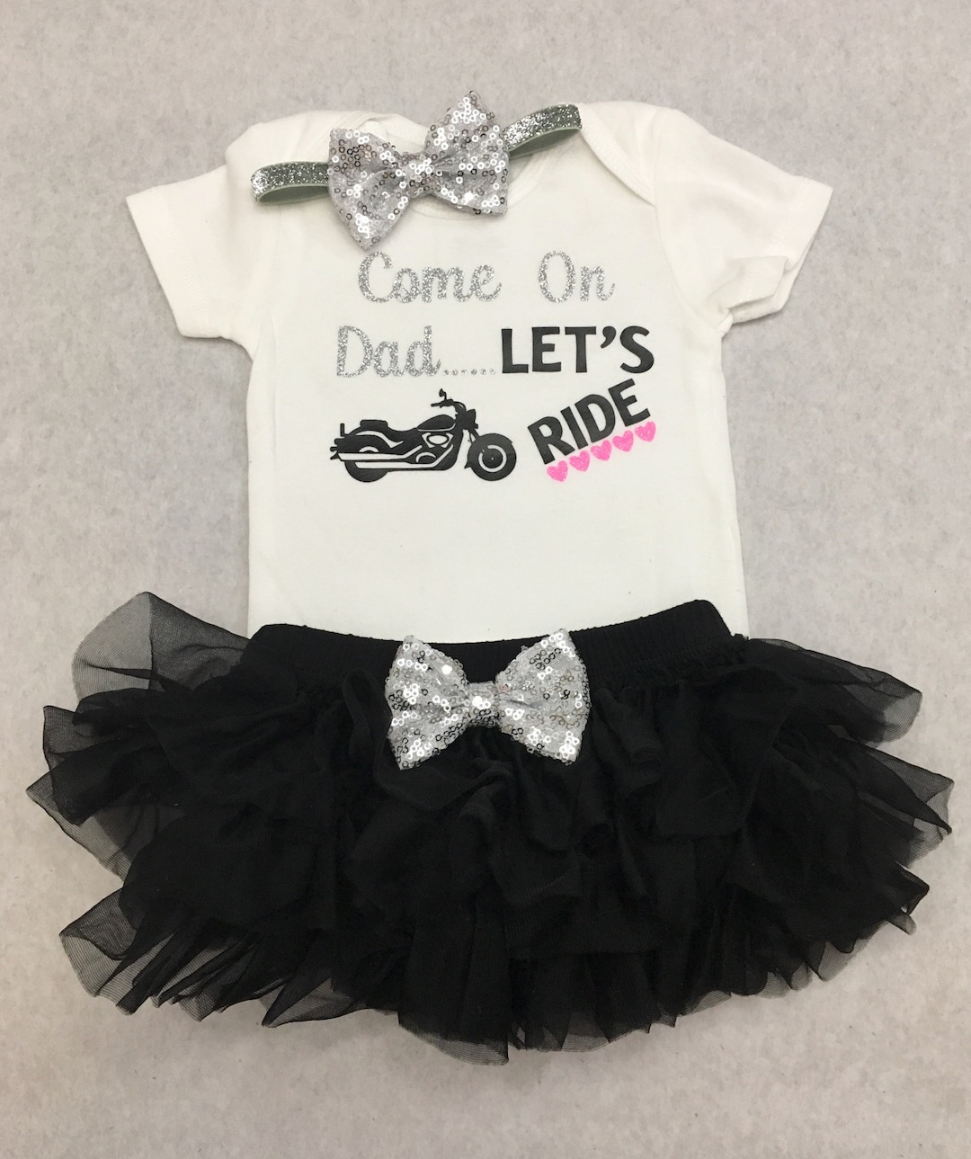 Baby Girl Biker Outfit, Baby Girl Motorcycle Outfit, Daddy’s Biker Babe ...