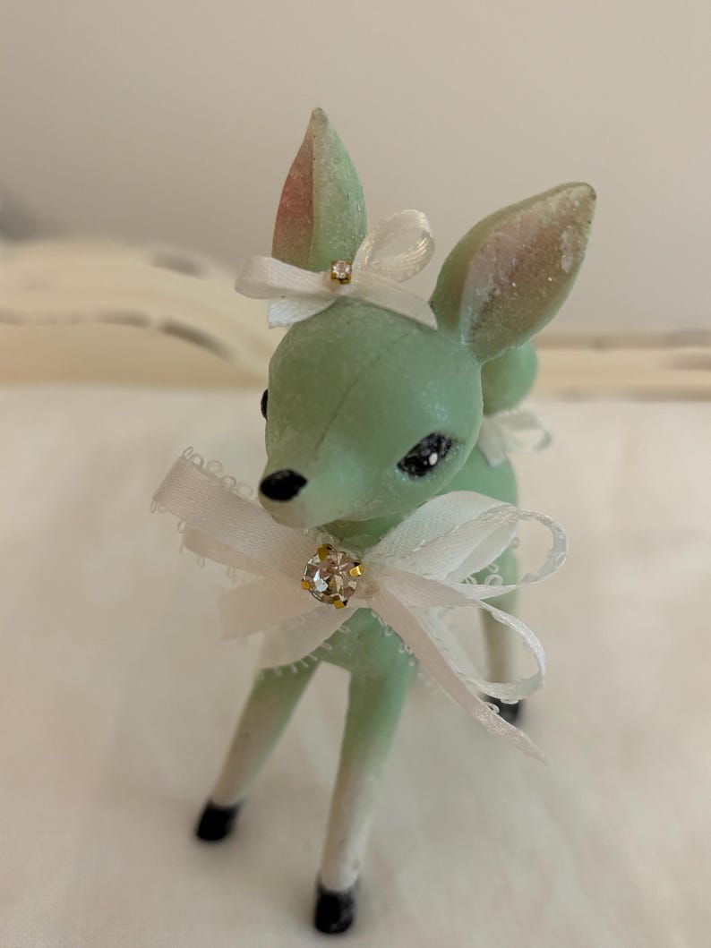 Retro Petite Aqua Green Deer - Etsy