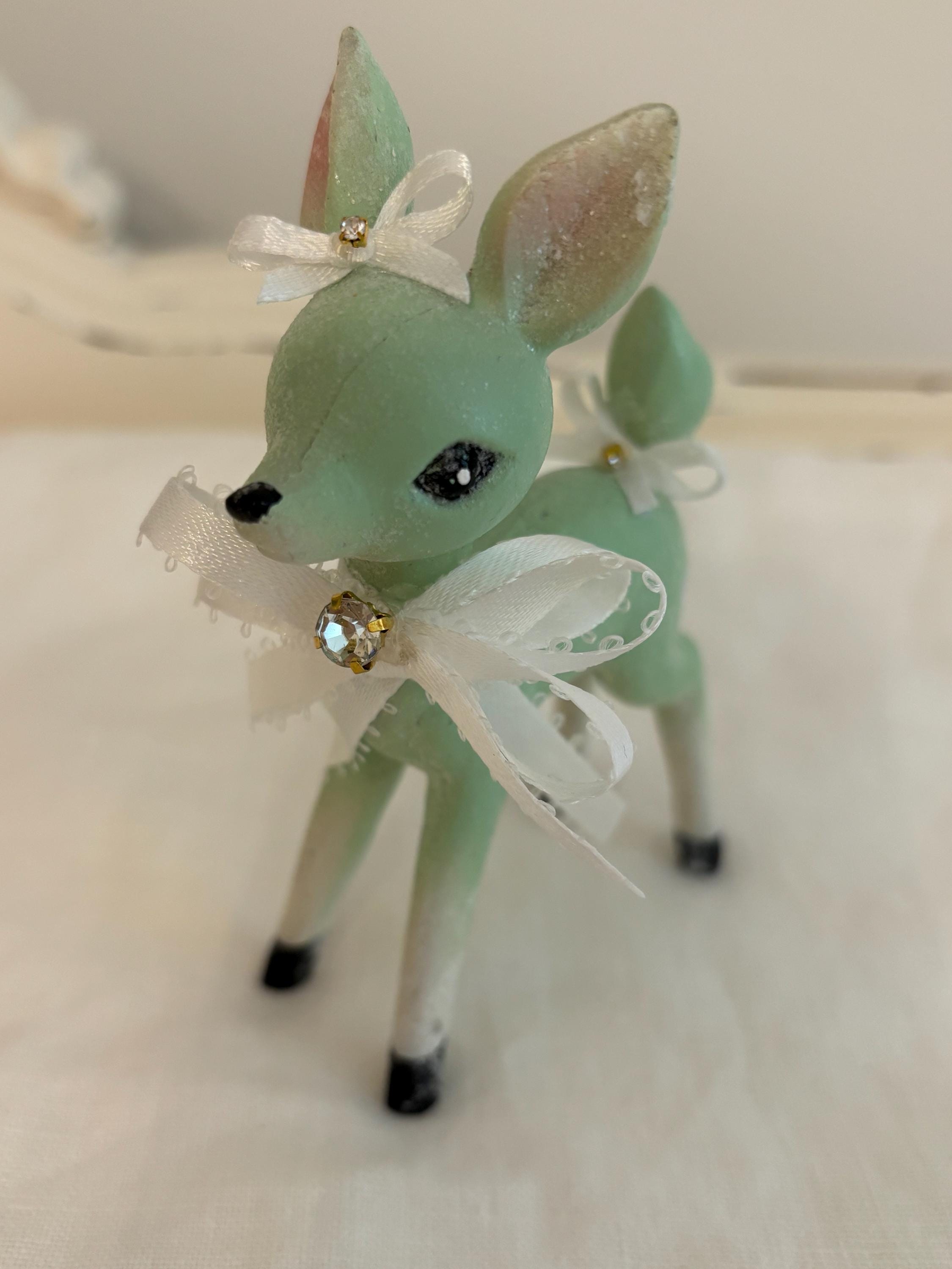 Retro Petite Aqua Green Deer - Etsy