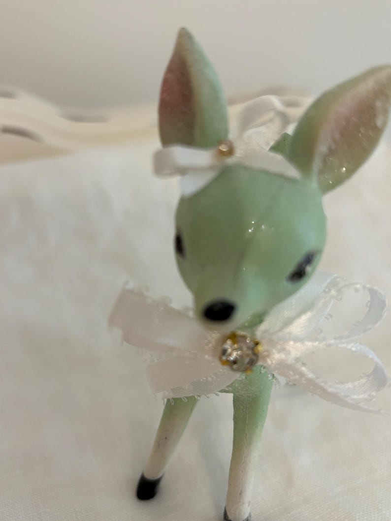 Retro Petite Aqua Green Deer - Etsy