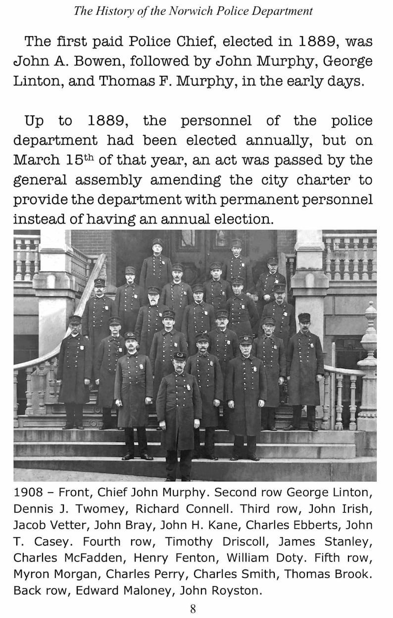 The History of the Norwich Police Department - Etsy