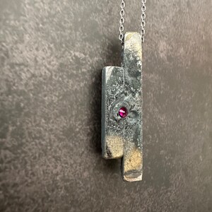 Men's Necklace, Men Bar Necklace, Men's Ruby Necklace, Statement ...