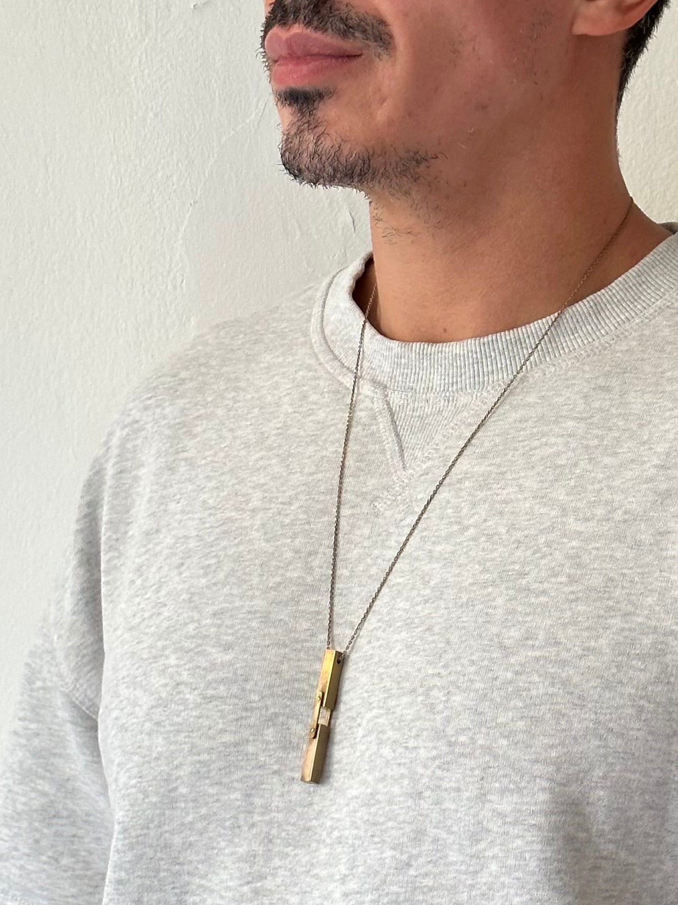 Geometric Men Jewelry, Gold Bar Necklace for Men, Artisan Jewelry ...