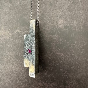 Men's Necklace, Men Bar Necklace, Men's Ruby Necklace, Statement ...