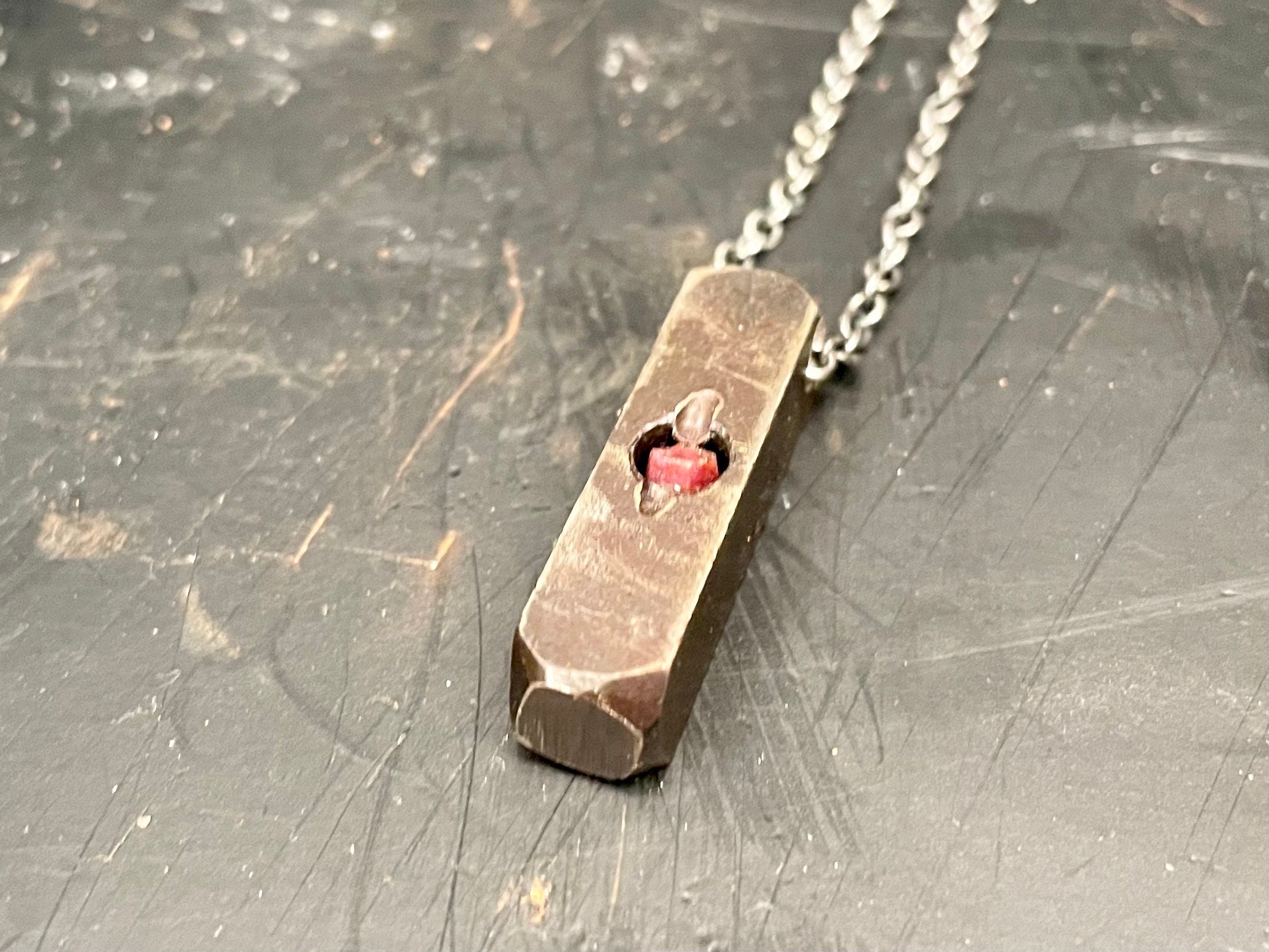 Men's Necklace Men Bar Necklace Men's Ruby Necklace - Etsy