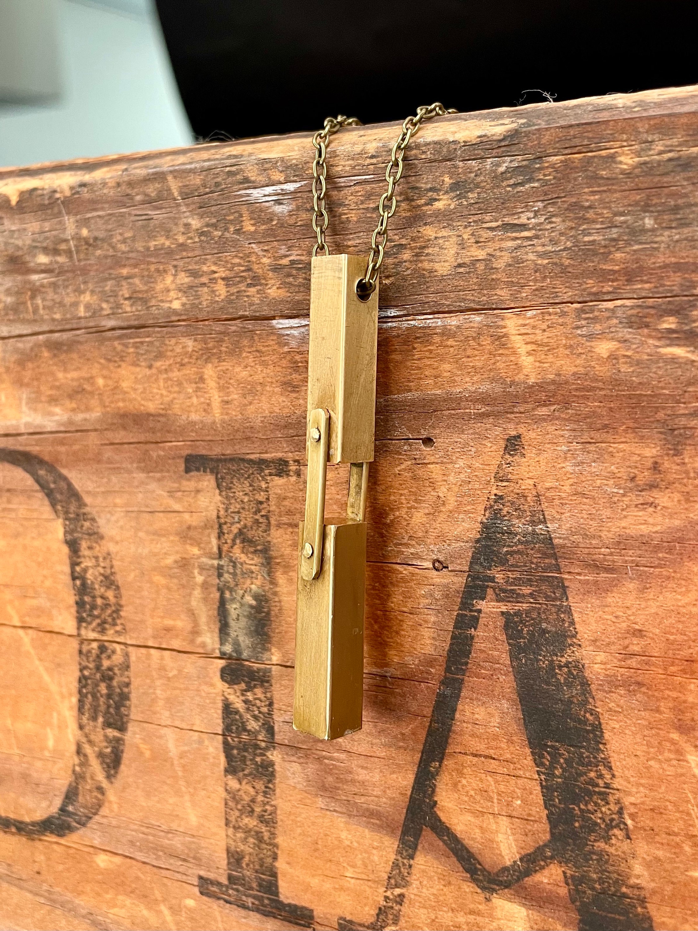Geometric Men Jewelry, Gold Bar Necklace for Men, Artisan Jewelry ...