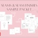 Sewing Packet (printable): Seams & Seam Finishes Sample Packet | # ...