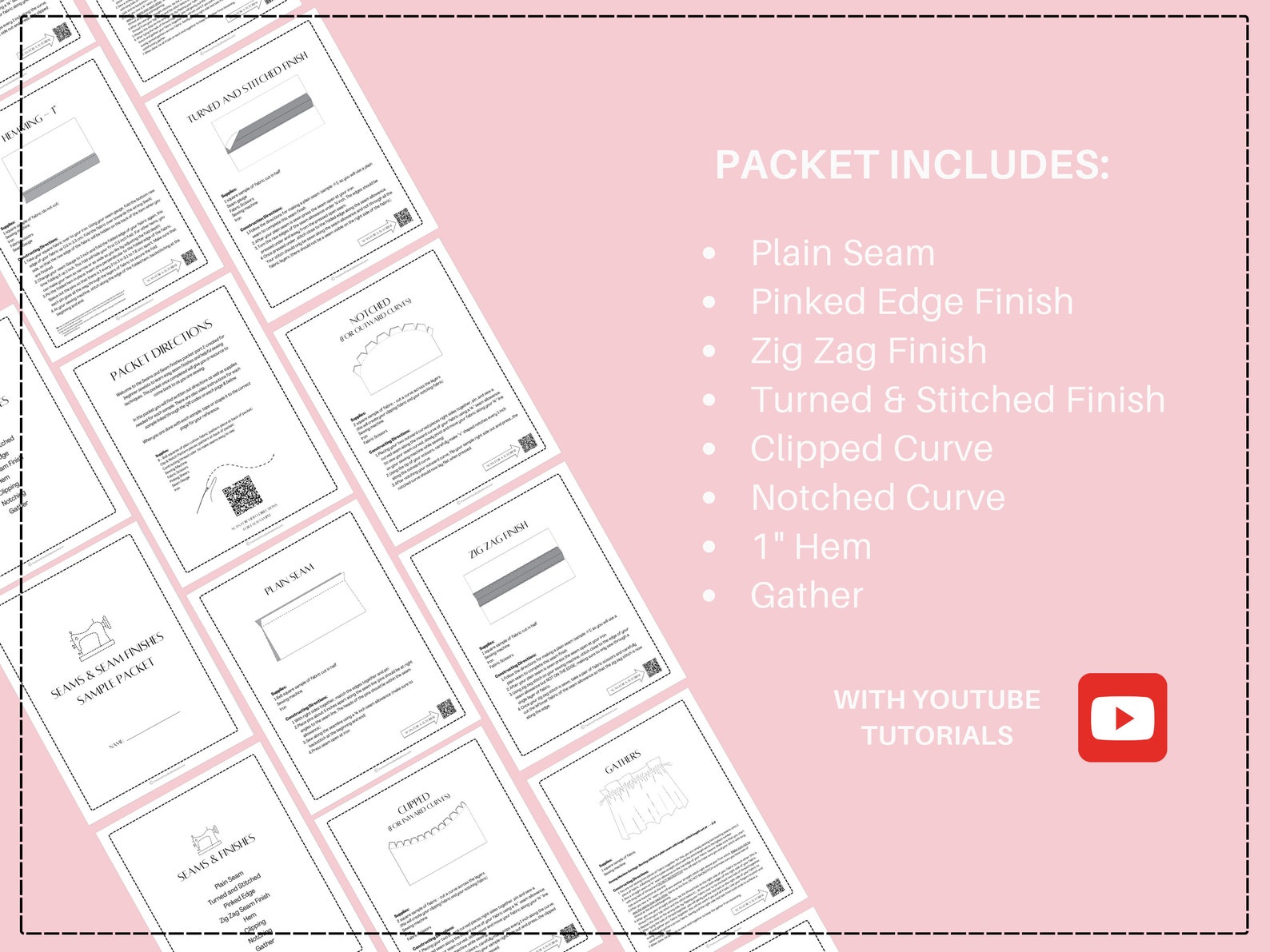Sewing Packet (printable): Seams & Seam Finishes Sample Packet | # ...