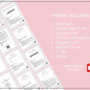 Sewing Packet (printable): Seams & Seam Finishes Sample Packet | # ...