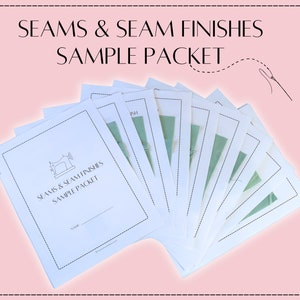 Sewing Packet (printable): Seams & Seam Finishes Sample Packet | # ...