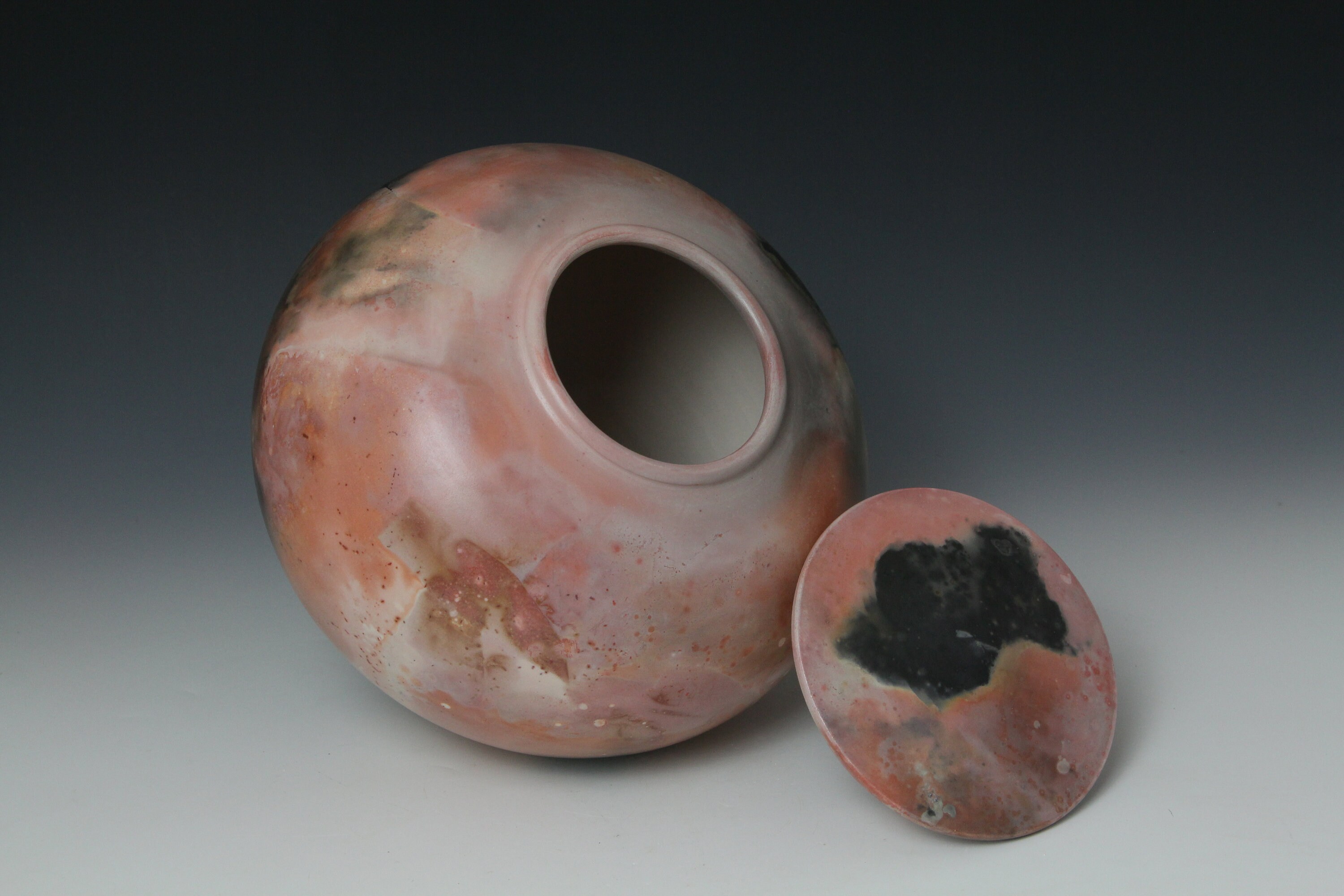 Handmade Pottery Thrown Raku Saggar Fired, Container Urn, 8.25t X 8.25 ...