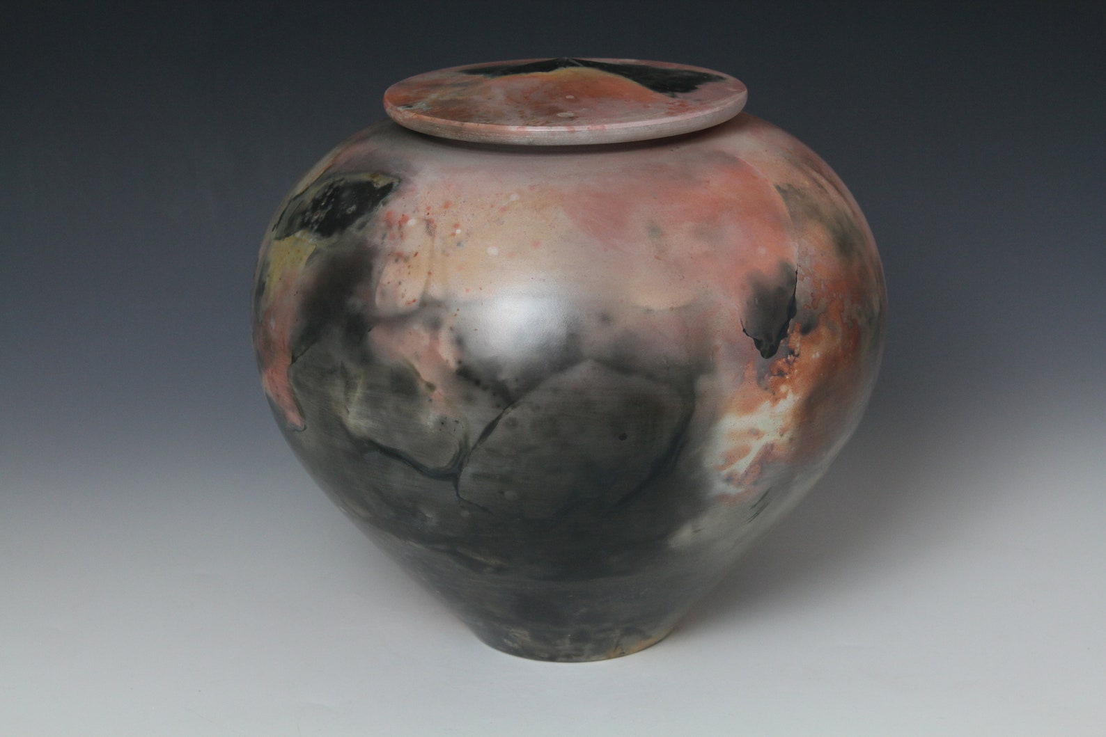 Handmade Pottery Thrown Raku Saggar Fired, Container Urn, 8.25t X 8.25 ...