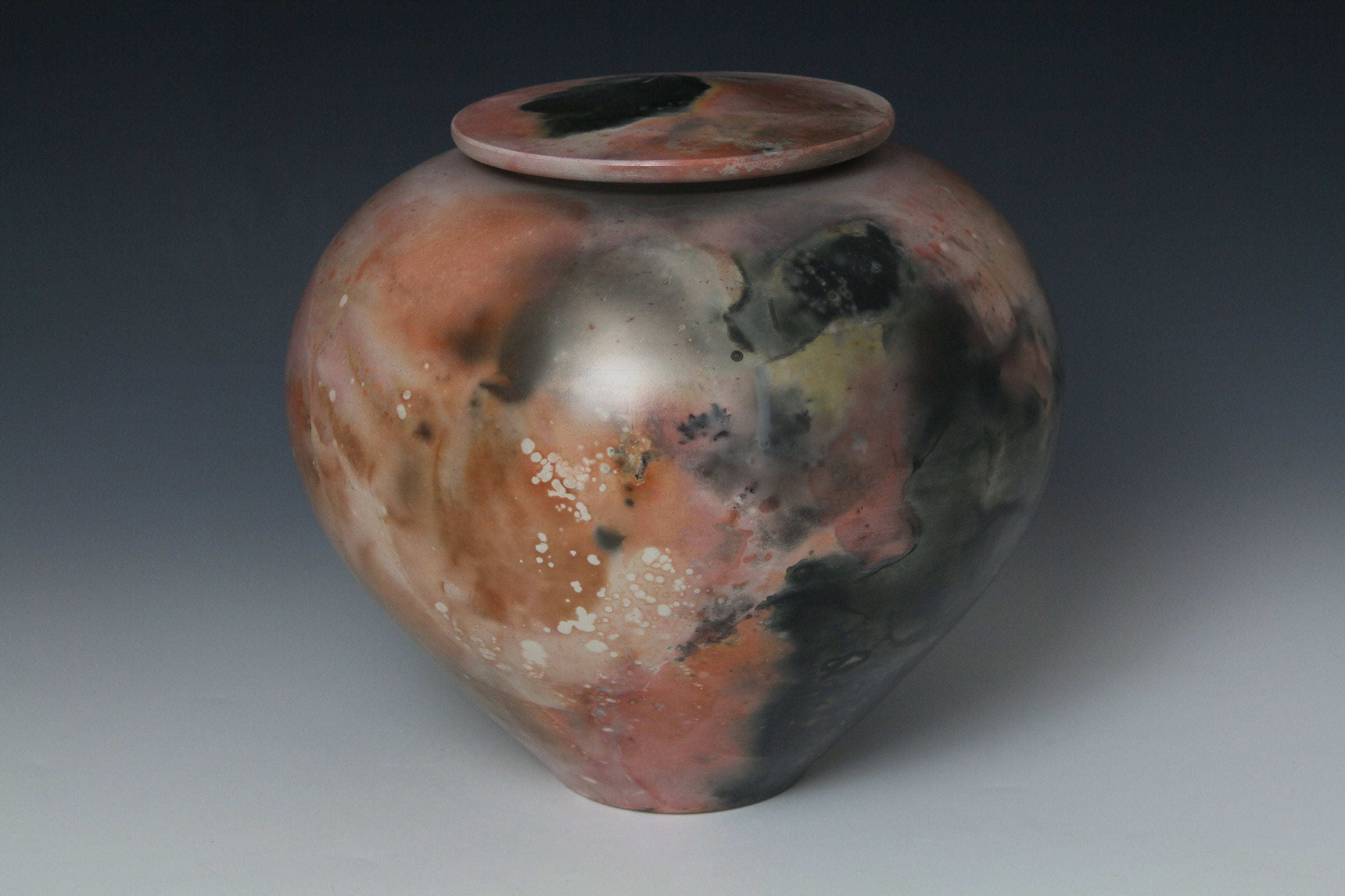 Handmade Pottery Thrown Raku Saggar Fired, Container Urn, 8.25t X 8.25 ...