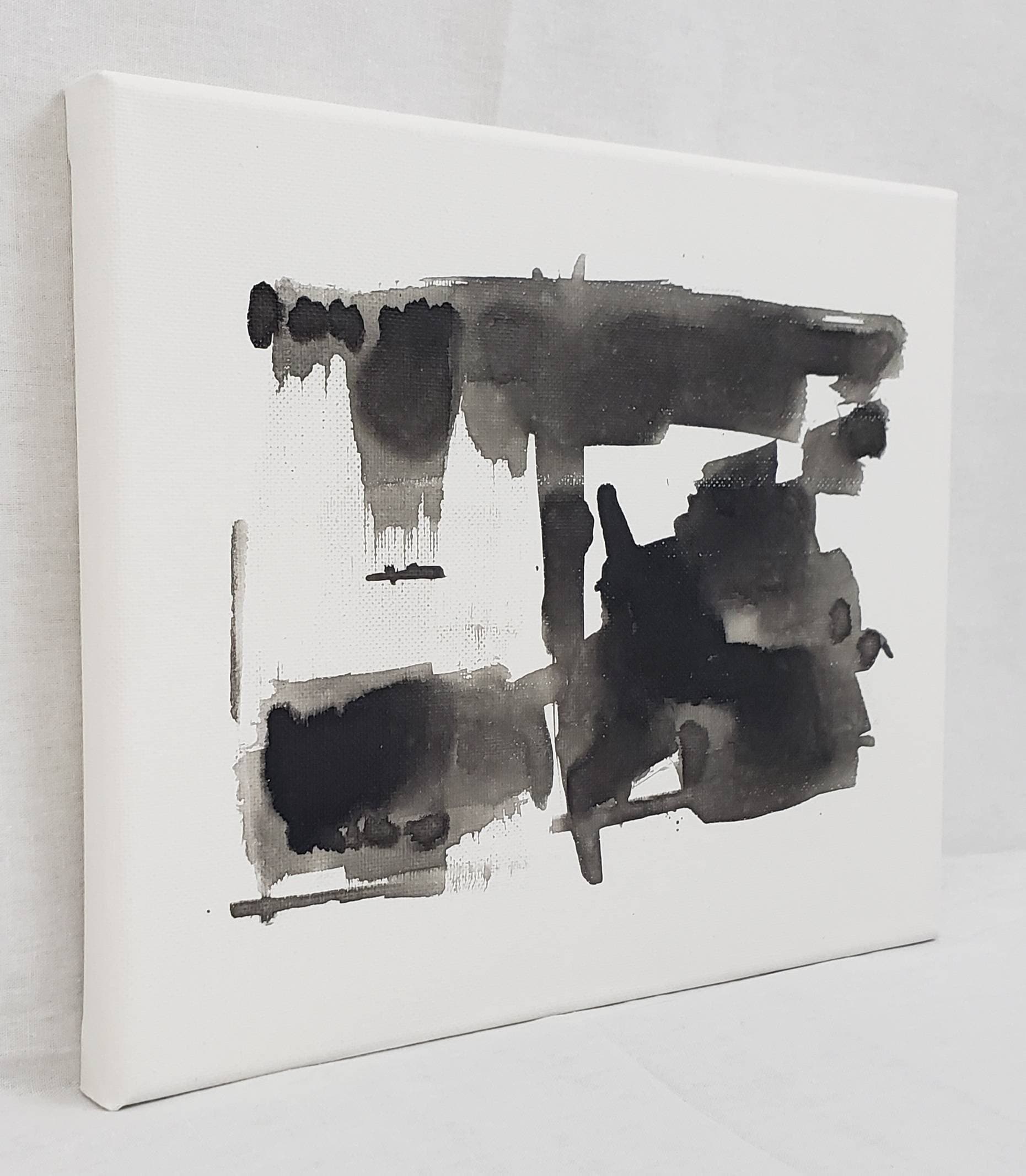 No.04 Original Abstract Modern Minimal Black Ink Painting by K.a.davis ...