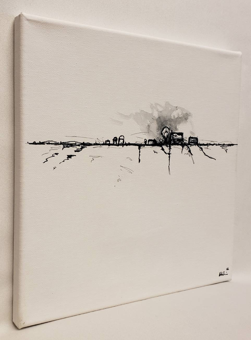 Original Abstract Modern Minimal Urban Ink Drawing by K.a.davis - Etsy