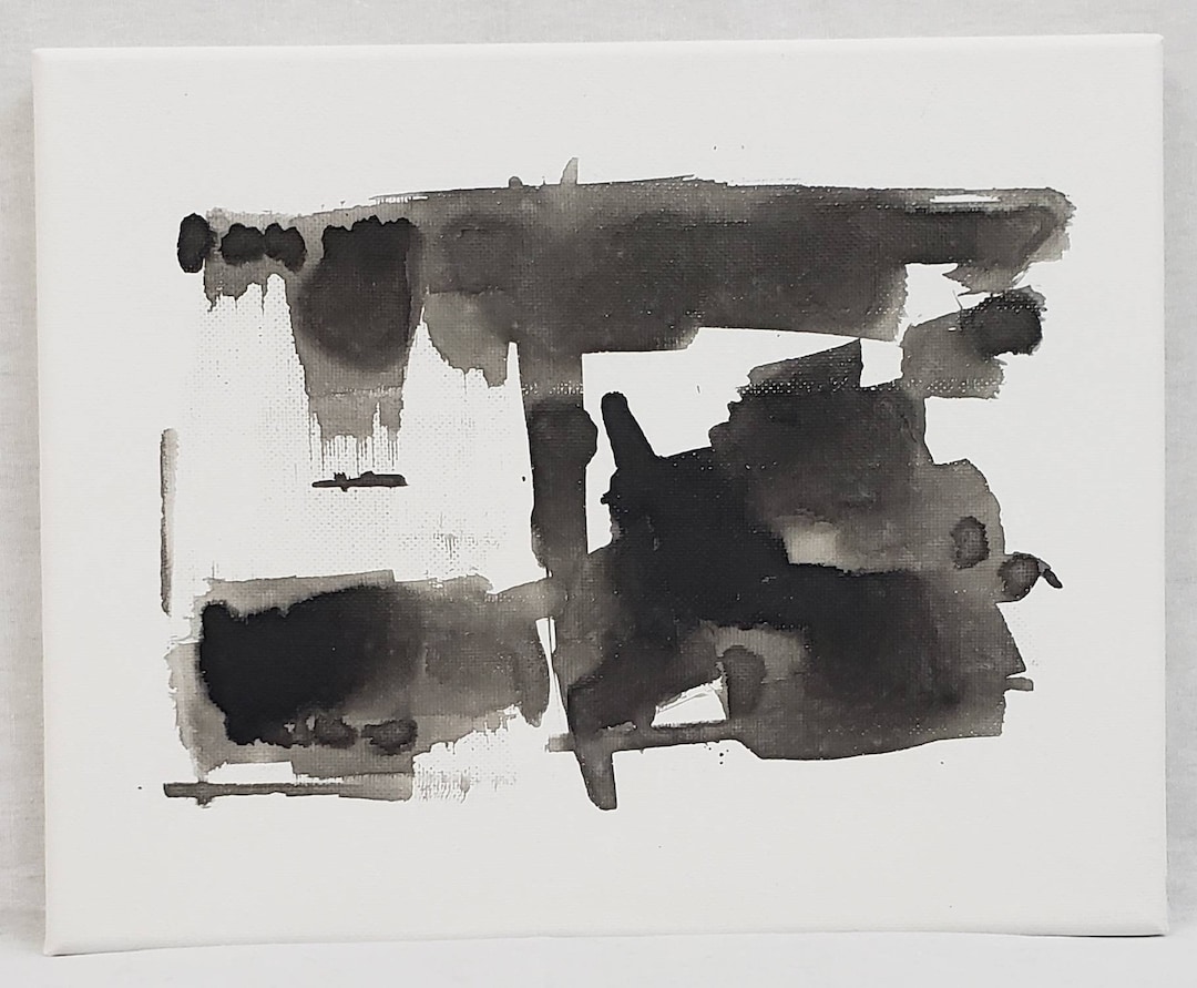 No.04 Original Abstract Modern Minimal Black Ink Painting by - Etsy