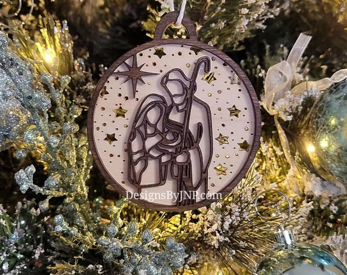 Nativity Scene Christmas Ornament - Religious Christmas Ornament ...