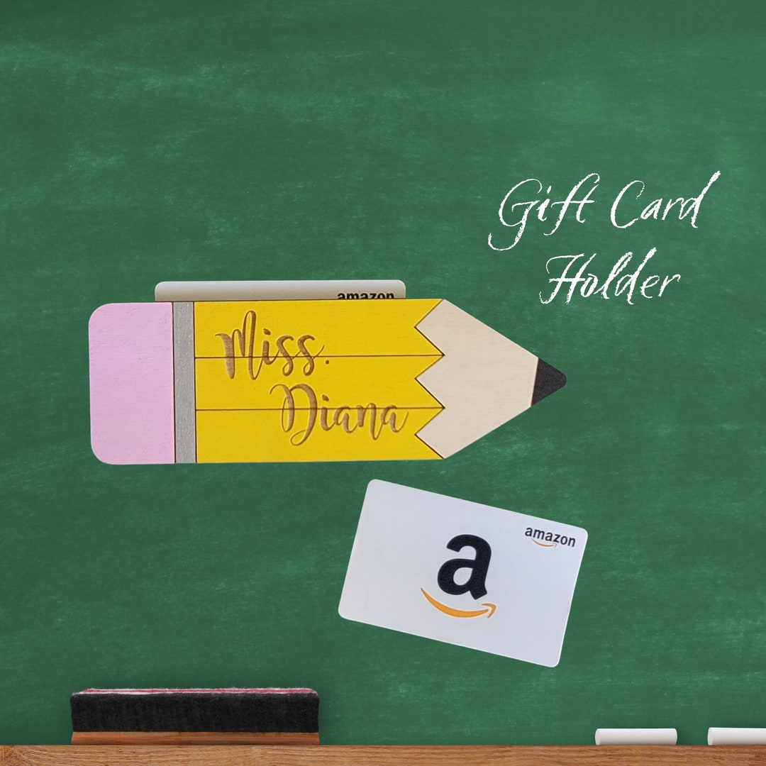 Personalized Pencil-shaped Teacher Appreciation Gift Card Holder With ...