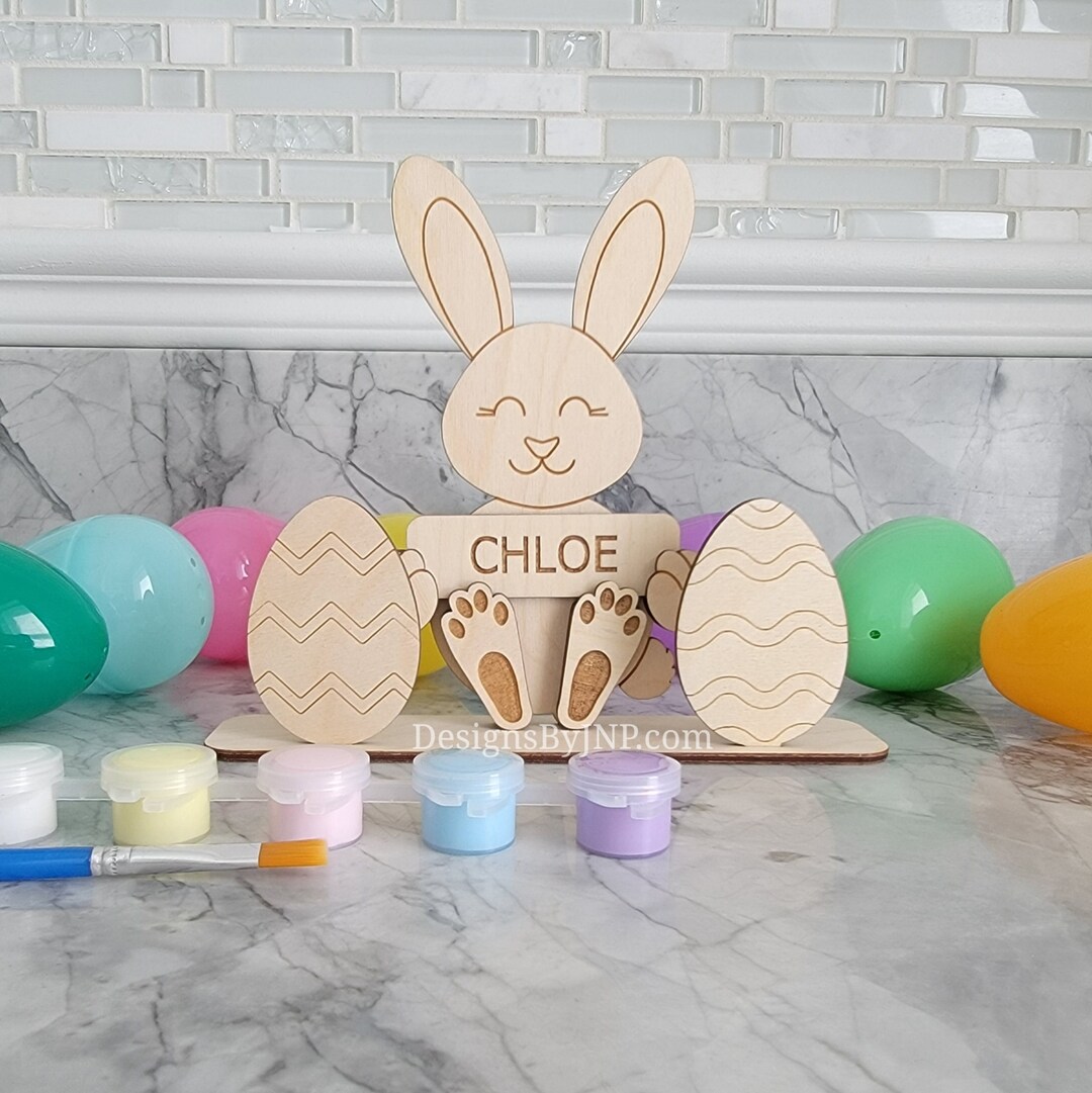 Custom Easter Basket Craft Kit, Personalized Easter DIY Craft Kids ...