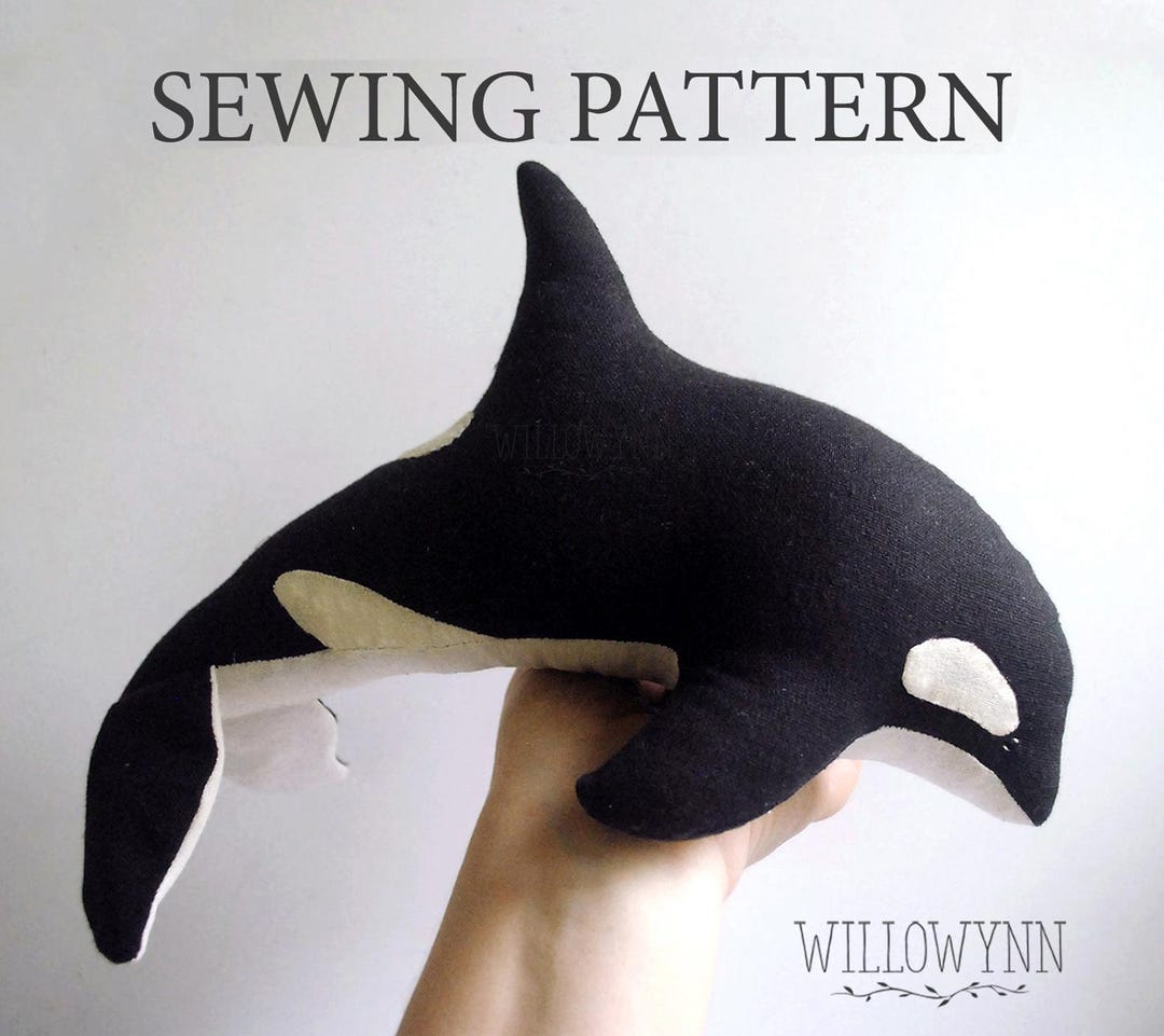Orca / Killer Whale Soft Toy Digital PDF Sewing Pattern, Downloadable ...