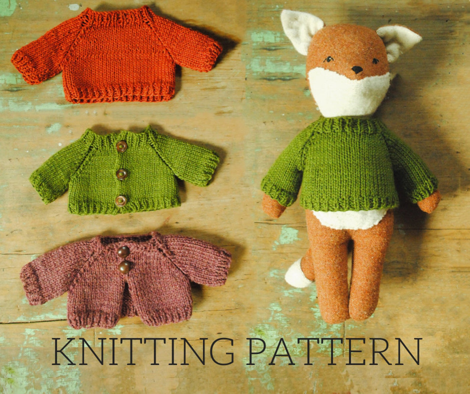 Miniature Jumper & Cardigan Knitting Pattern digital | Etsy