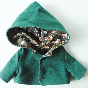 Miniature Coat PDF Sewing Pattern / Reversible Doll Jacket With Hood or ...