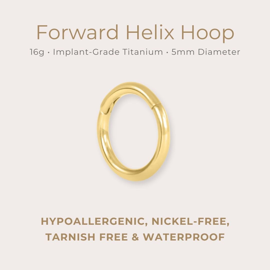 EXTRA TINY 5mm Forward Helix Piercing Hoop | 16g | Certified ASTM F136 ...